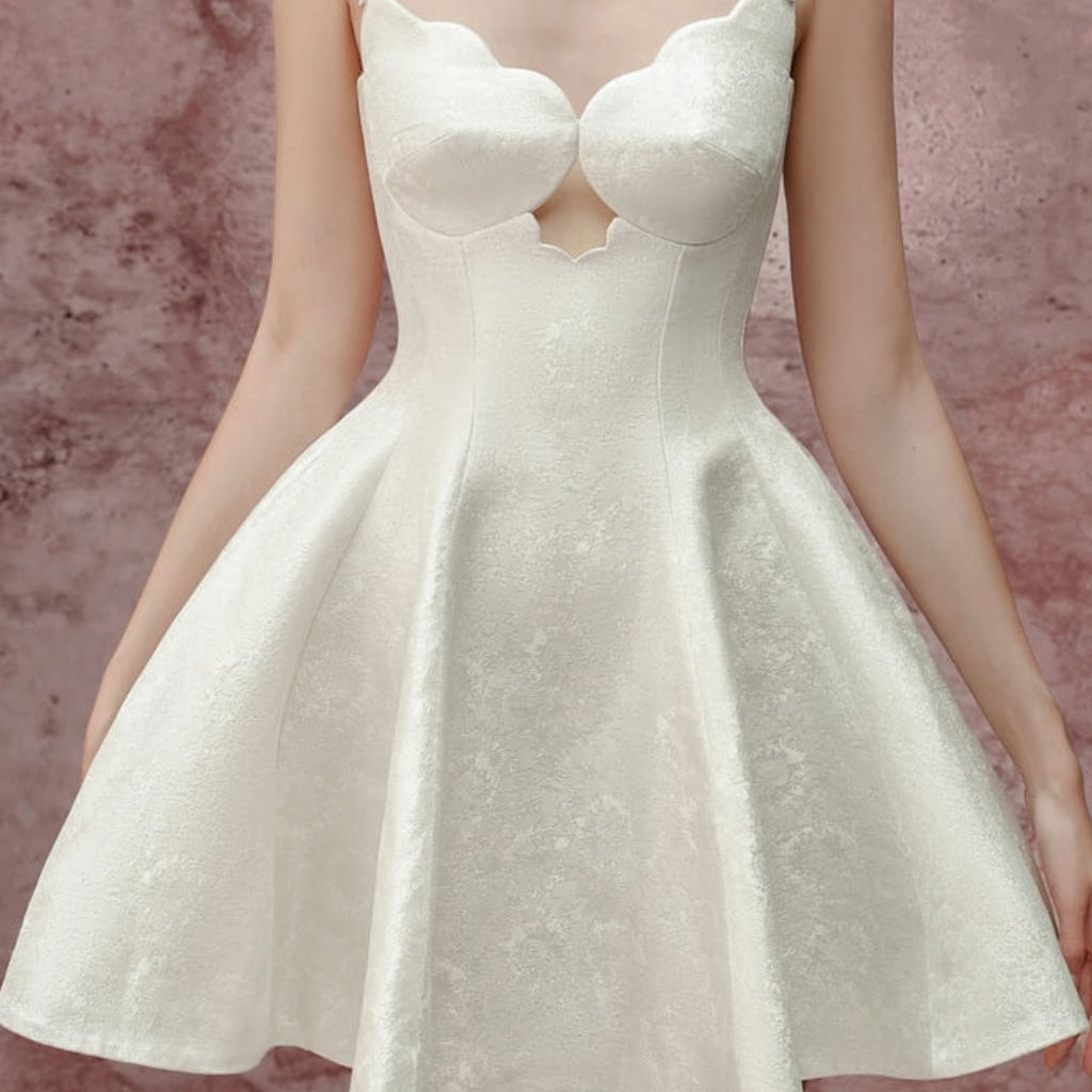 FlAre Chest CUP Jacquard Mini Dress – Krzno